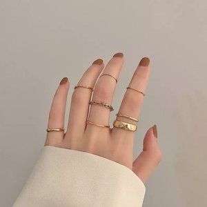 Jewelry | Gold Color Ring Set 7 Pcs | Poshmark